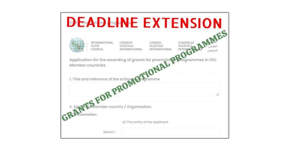 extension of the deadline for promotional programmes! - International ...